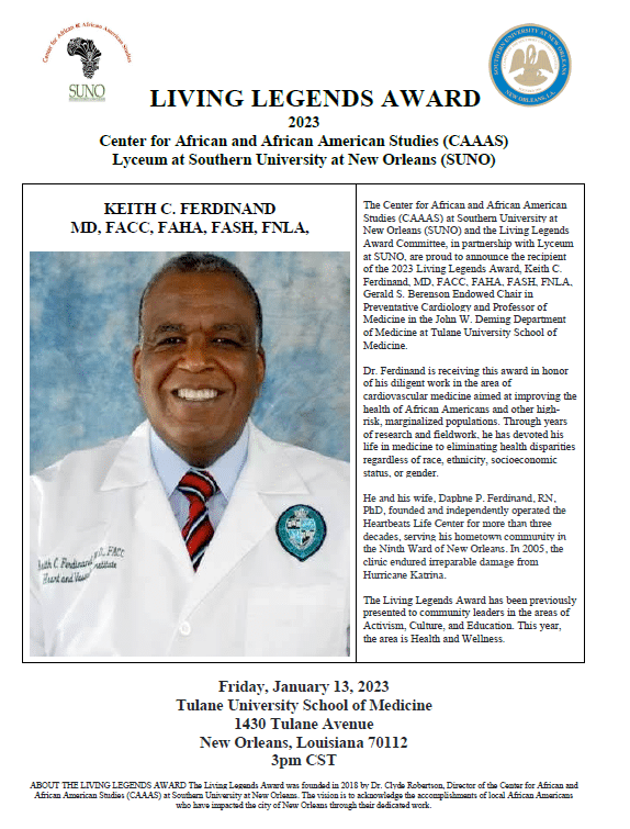 Dr. Keith C. Ferdinand Receives Living Legends Award | Cardiometabolic ...