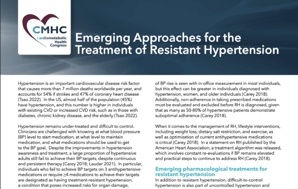 Emerging Approaches for the Treatment of Resistant Hypertension ...